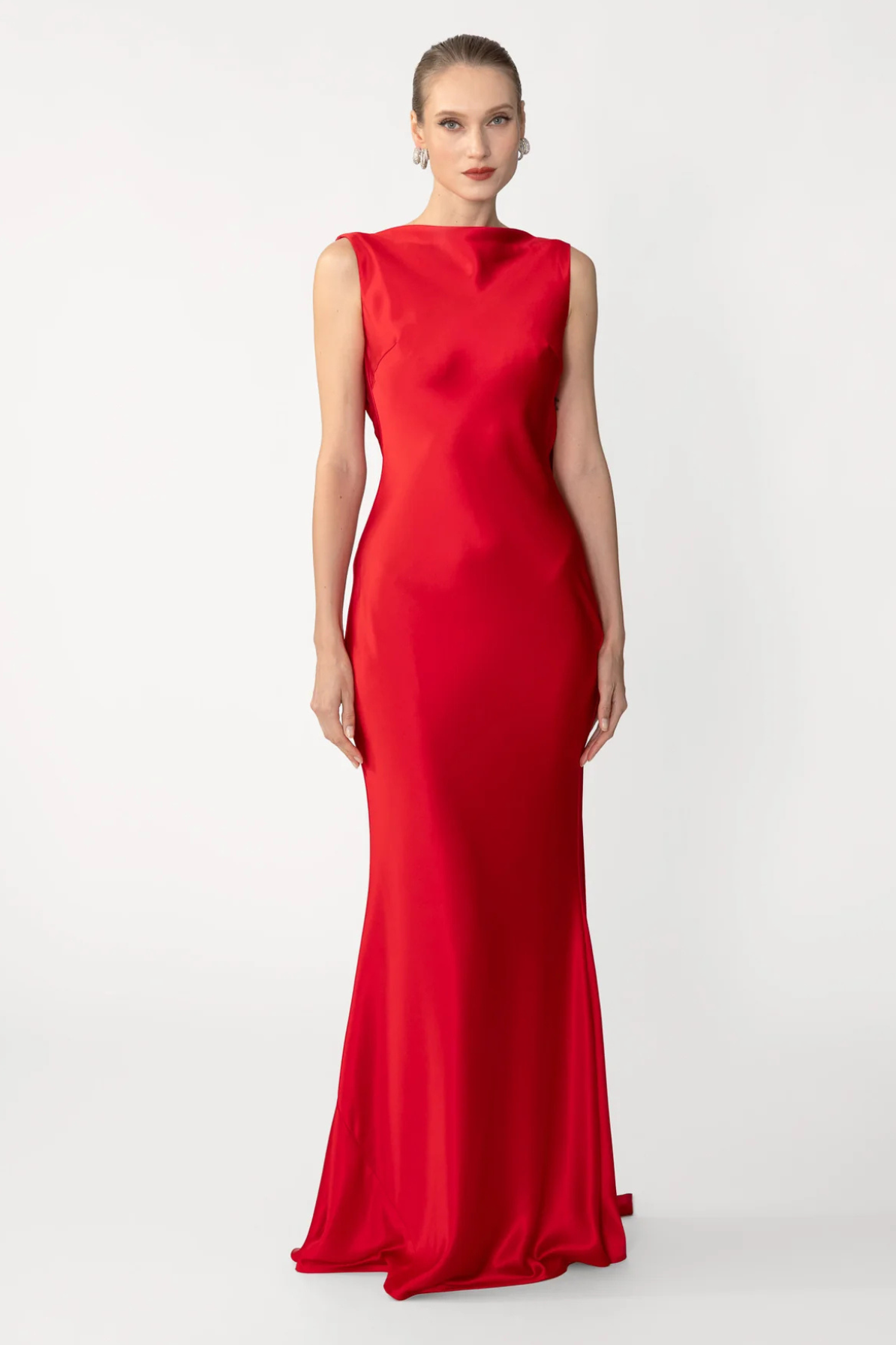 Callie Satin Gown in Red by Sau Lee - RENTAL – The Fitzroy